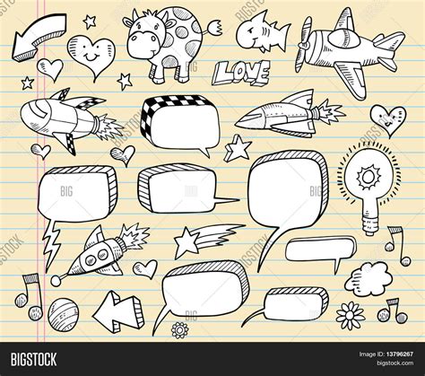Notebook Doodle Clip Vector And Photo Free Trial Bigstock