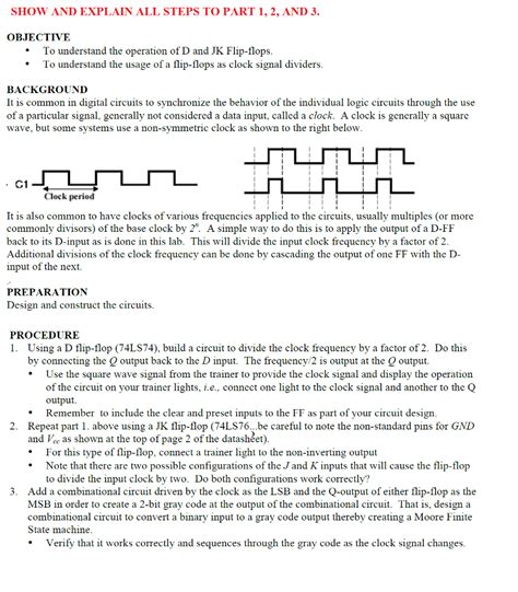 Solved To Understand The Operation Of D And JK Flip Flops Chegg