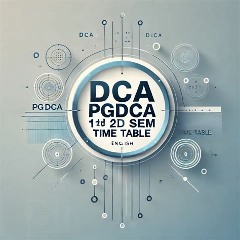 DCA PGDCA Exam Time Table Dec 2024 MCU Exam Date NS Computer Classes