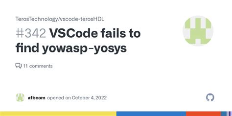 vscode fails to find yowasp yosys · issue 342 · terostechnology vscode