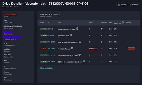 Bug Seagate Drive Command Timeout With Huge Raw Value · Issue 522 · Analogjscrutiny · Github
