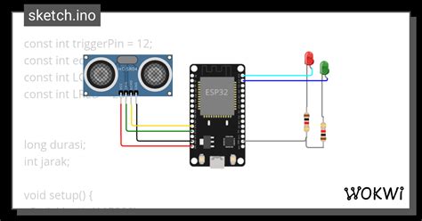 Dinda Anisyah 5cf Sensor Ultrasoni Tugas5 Wokwi Esp32 Stm32 Arduino
