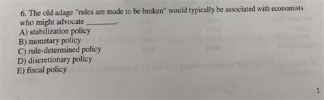 Solved Macroeconomic Models Particularly Focus On The Chegg Com