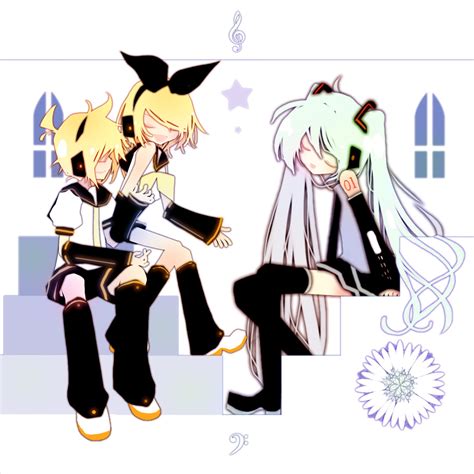 Hatsune Miku Kagamine Rin And Kagamine Len Vocaloid Drawn By Saya Sayaya Danbooru