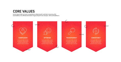 핵심 값 관련 프로세스 인포그래픽 템플릿 프로세스 타임라인 차트 선형 아이콘이 있는 워크플로 레이아웃 개념에 대한 스톡 벡터 아트 및 기타 이미지 Istock