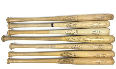 Lot 7pc Vintage Wood Baseball Bats