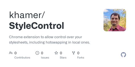 Github Khamerstylecontrol Chrome Extension To Allow Control Over