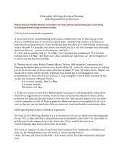 Valid Argument Form Exercises Pdf Philosophy 110 Logic Critical Thinking Valid Argument