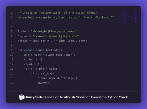 harrycoder s solution for atbash cipher in python on exercism