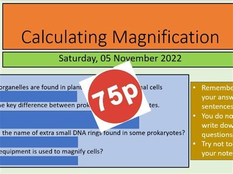 Calculating Magnification Ks4 Teaching Resources