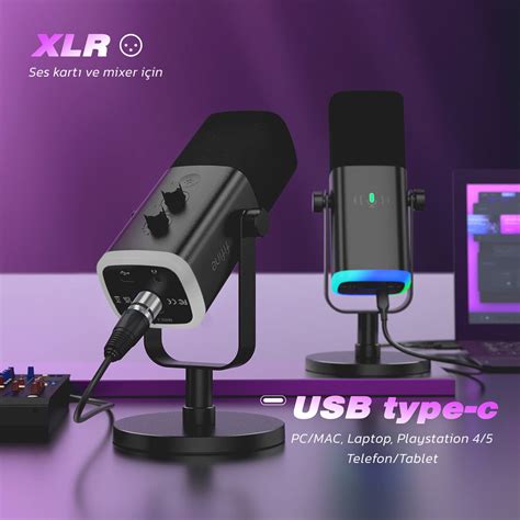 Fifine Am8 Xlr USB Rgb Dinamik Bilgisayar Oyuncu Yayıncı Fiyatı