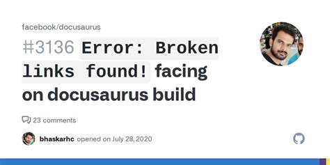 `error Broken Links Found` Facing On Docusaurus Build · Issue 3136