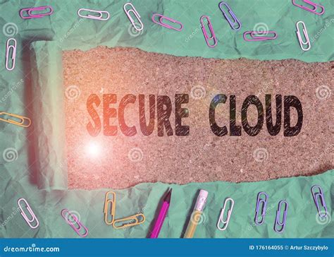 conceptual hand writing showing secure cloud business photo text