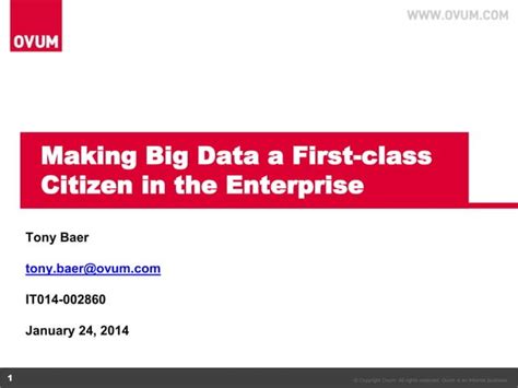 Making Big Data A First Class Citizen In The Enterprise Ppt
