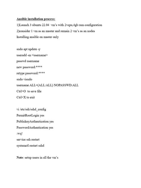 Ansible Installation Process Pdf Ansible Installation Process Pdf