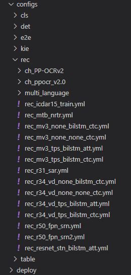 Rec R Fpn Vd None Srn Yml Where Can I Find This File Issue PaddlePaddle
