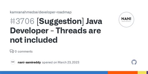 Suggestion Java Developer Threads Are Not Included · Issue 3706 · Kamranahmedsedeveloper