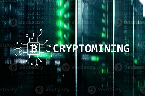 Cryptocurrency Mining Concept On Server Room Background 2749382 Stock Photo At Vecteezy