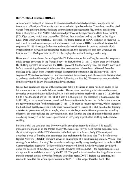 Bit Orientated Protocols Hdlc These Bits Could Be Pixel Values From