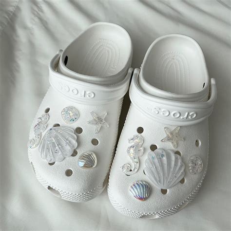 바닷속 해마 불가사리 조개 글리터 지비츠 에이블리