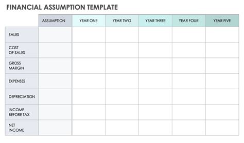 Free Assumption Templates Smartsheet