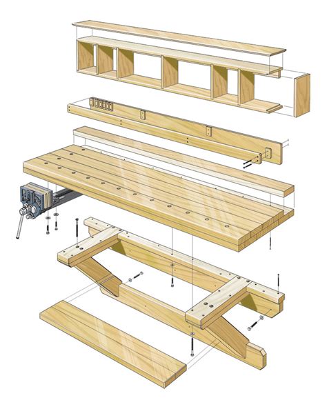 Wall Mounted Workbench Woodworking Project Woodsmith Plans