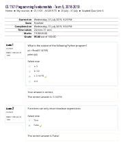 Graded Quiz Unit Pdf Graded Quiz Unit CS Programming Fundamentals Term