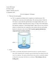 Orgo Lab Pre Lab Docx Lauryn McGregory Dr Davita Camp Organic Chemistry Lab