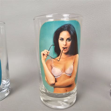 Lot Of 4 Vintage 1970s Nude Naughty Striptease Highball Drinking 5h