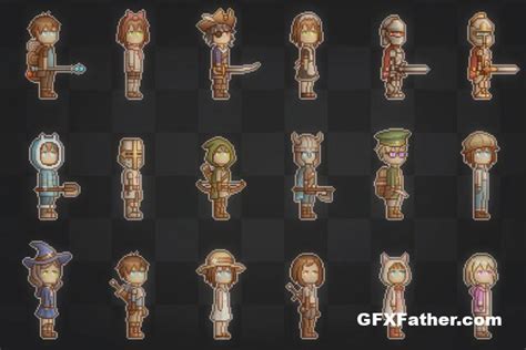 Unity Assets Customizable Pixel Character V GFXFather