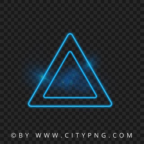 Neon Double White Triangle With Flare Effect Hd Png Citypng