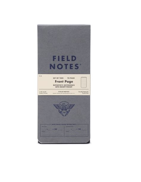 Field Notes Front Page Reporter S Notebook Blesket Canada
