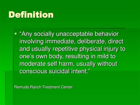 Ppt Understanding Self Injurious Behavior Powerpoint Presentation