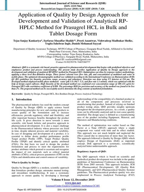 application of quality by design approach for development and