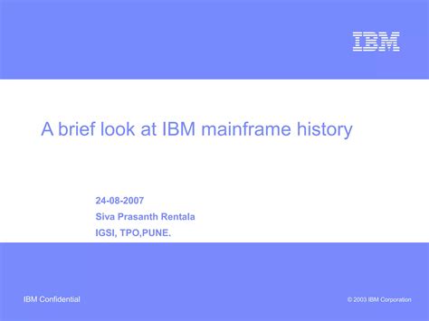 A Brief Look At Ibm Mainframe History Ppt