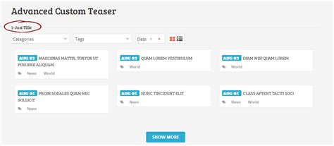 advance post grid list with custom filtering for visual composer by proword