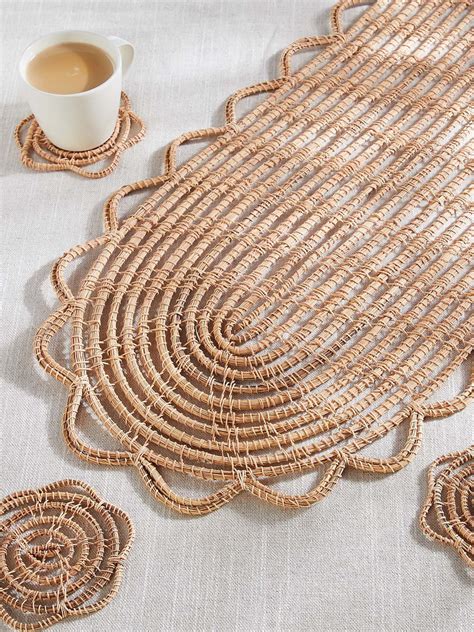 Buy Home Centre Arena Venus Brown Textured Wooden Table Runner