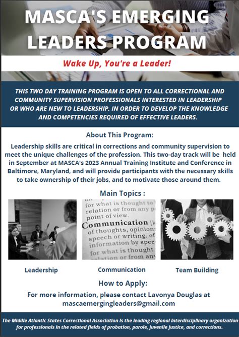 Emerging Leaders Program Middle Atlantic States Correctional Association