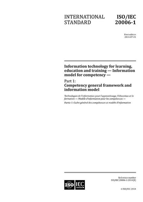 ISO IEC 20006 1 2014 IEC Normen VDE VERLAG