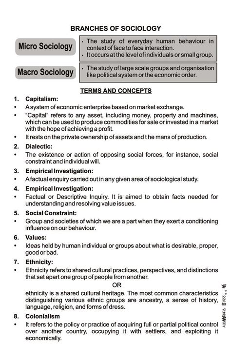 Sociology And Society Notes For Class 11 Sociology PDF OneEdu24