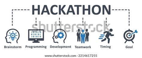 Hackathon Icon Vector Illustration Hackathon Brainstorm Stock Vector