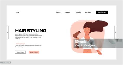 플랫 만화 스타일의 헤어 스타일링 컨셉 다채로운 벡터 일러스트레이션 미용 바디 케어 및 화장품 관련 현대 벡터 일러스트 사이트