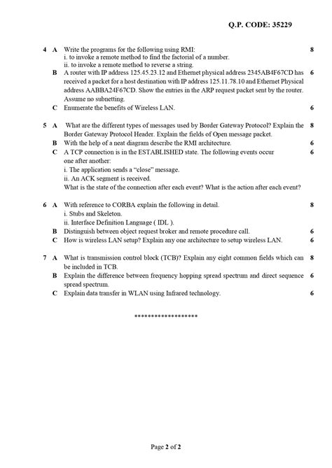 University Of Mumbai T Y B Sc It Sem Vi Old Internet Technologies Old Question Papers May