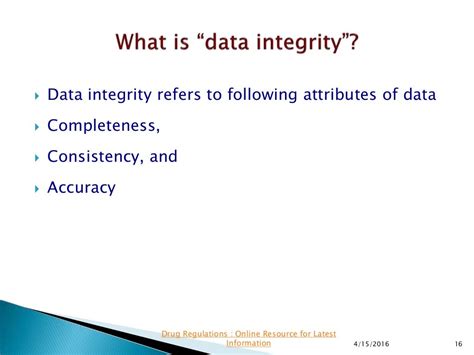 Presentation On Us Fda Data Integrity Guidance