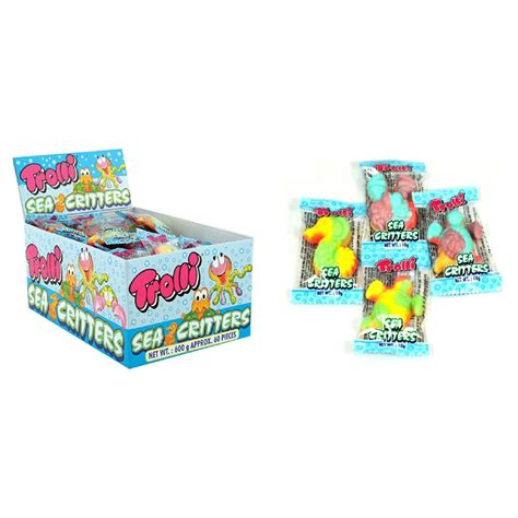 60pk Trolli Sea Critters 540g Confectionery Candy Soft Lolly Sweet The Warehouse