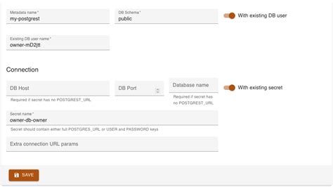 Create Postgrest Service Digital Hub