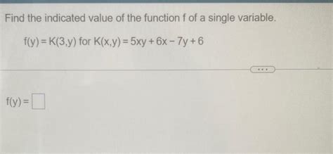 Solved Find The Indicated Value Of The Function Chegg