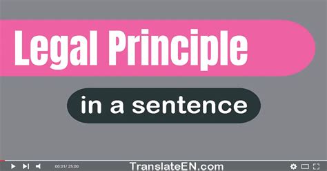 Legal Principle In A Sentence