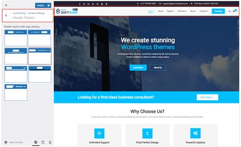 How To Customize The Header Presets In Spice Software Plus Spicethemes Help Center