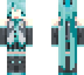 Hatsune Miku V2 Skin 3 0 Accurate Colors Minecraft Skin